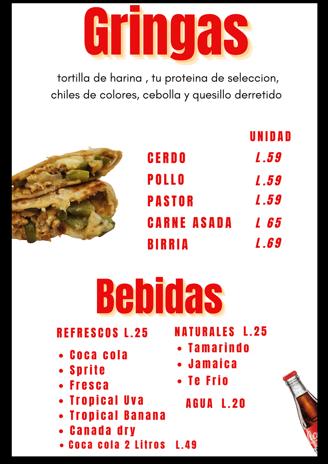 Menu – Taco Burger